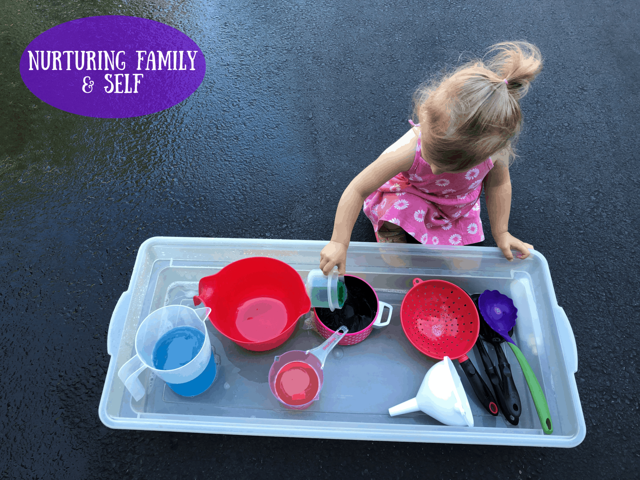 Inexpensive & Engaging Water Play for Toddlers - Nurturing Family & Self