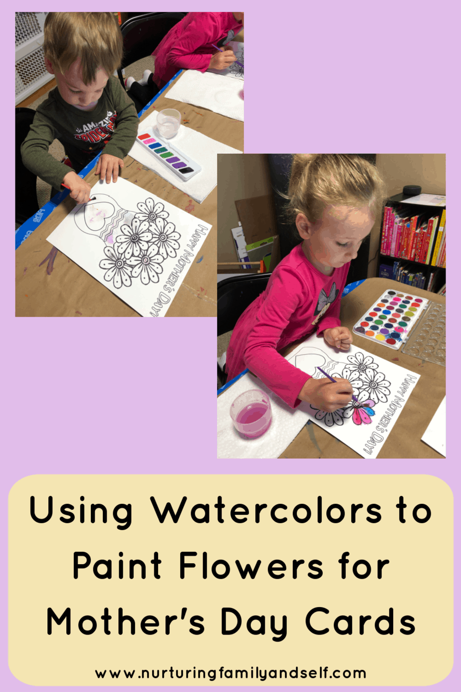 Using-Watercolors-to-Paint-Flowers-for-Mothers-Day-Cards - Nurturing ...