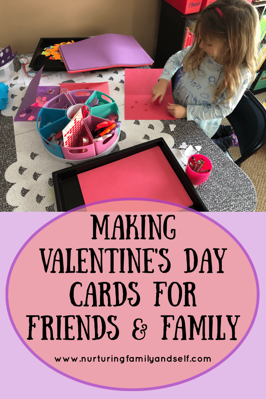 How to Set Up A Craft Station for Making Valentine's Day Cards ...